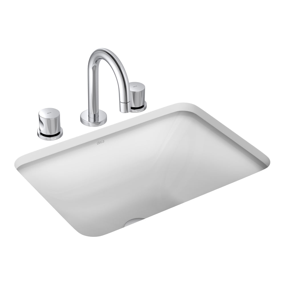 Cuba de Embutir Lavatório Retangular 48X35,5cm Branco - DECA - Horus ...