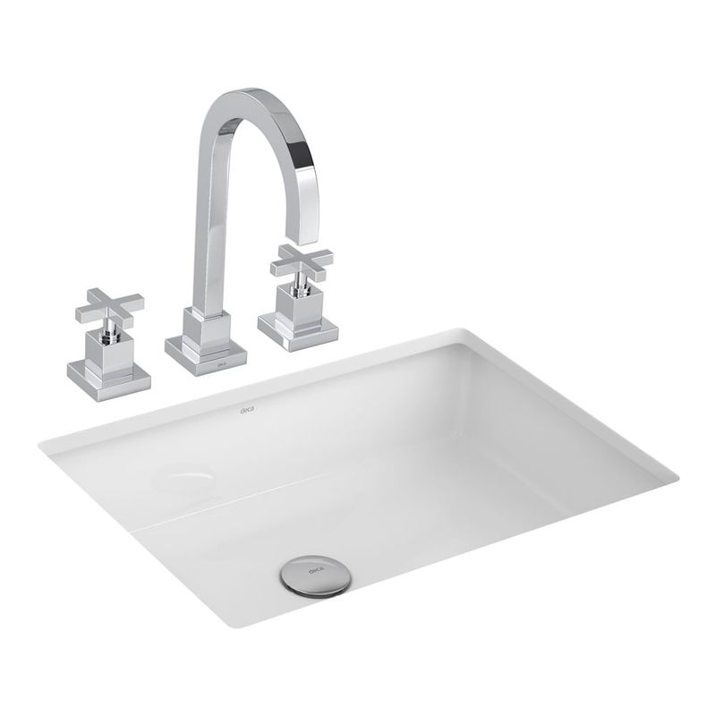 Cuba de Embutir Lavatório Retangular 56,5X40,5cm Branco - DECA - Horus ...