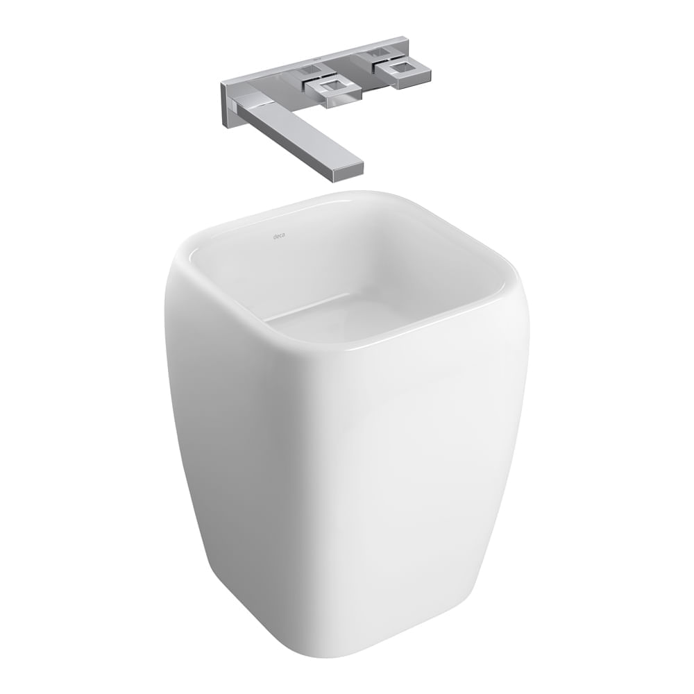 Misturador de Parede Lavatório Instalação Horizontal Dot 3/4" Cromado ...