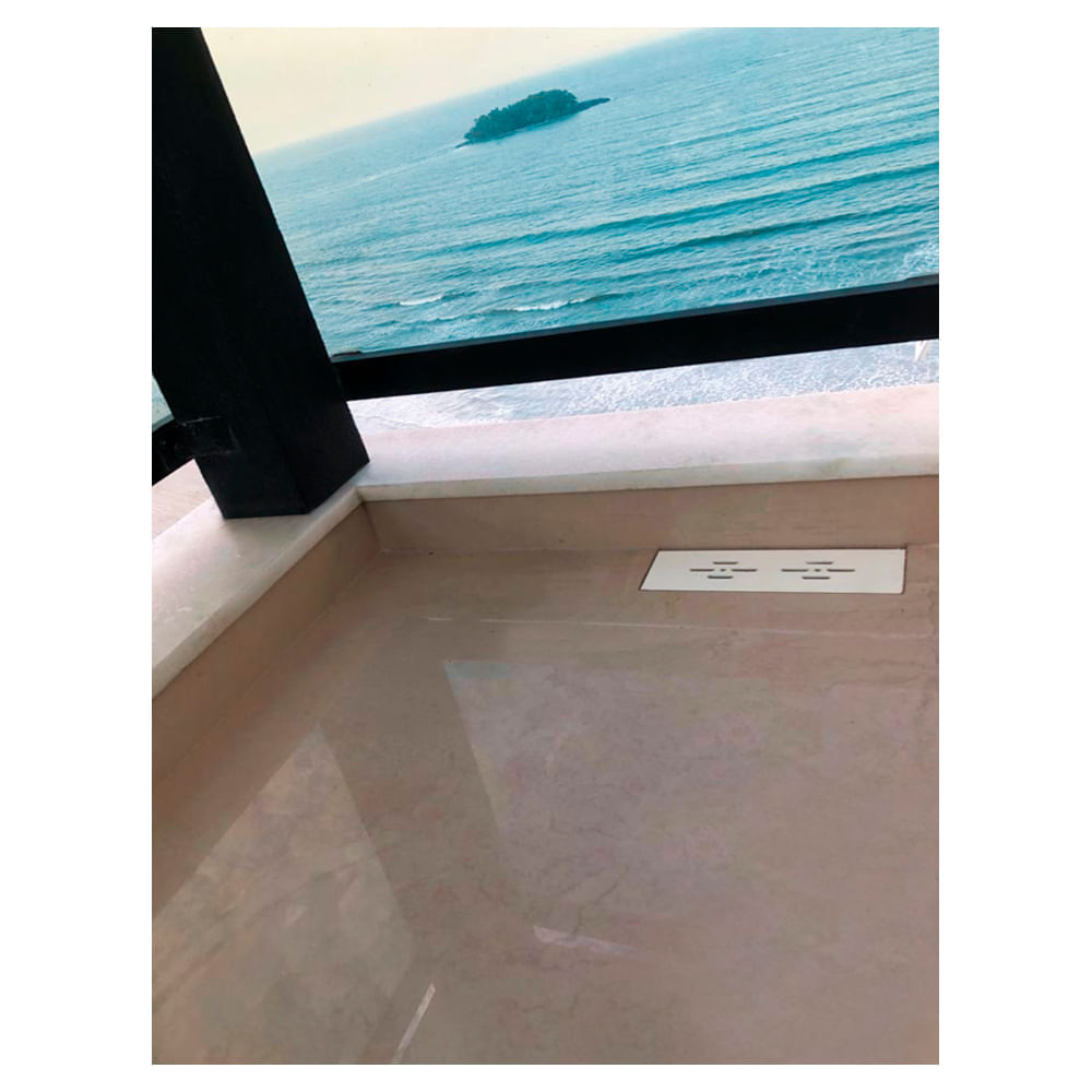 Ralo Linear PVC Vazado Novii 25cm Branco - RALO LINEAR - Horus Acabamentos