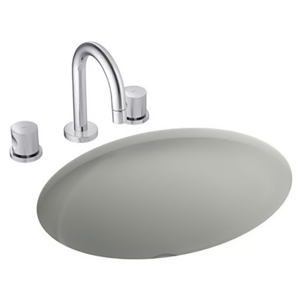 Cuba de Embutir Lavatório Universal Oval 49X38cm Cinza Real - DECA