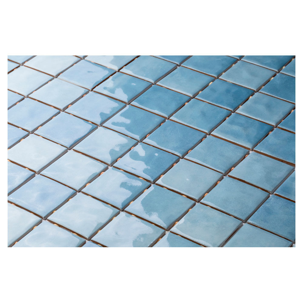 Pastilha Cerâmica Noronha Agua Mesh Agua Mesh 7,5X7,5cm placa 39X31cm ...